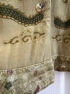 Citron | Tops | Citron Santa Monica Dragon Print Vintage Blouse Rayon ...